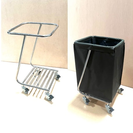 Single Linen Skip trolley | Stainless Steel – Australian Wheel & Castors