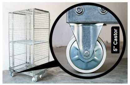 4 Sided Roll Cage Trolley - "A" Frame