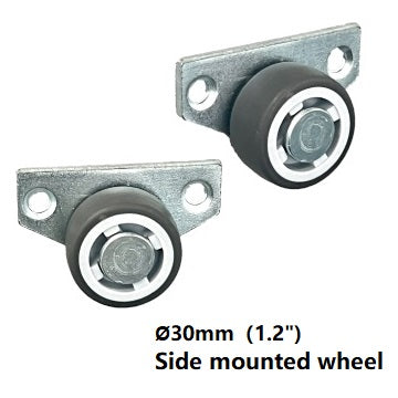 Side Mounded Wheel & Long Frame Rigid Castor | 25kg Capacity per castor
