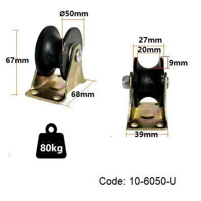 U Type-Groove Cast Iron Wheel Rigid Castors | Supo Castors Australia ...