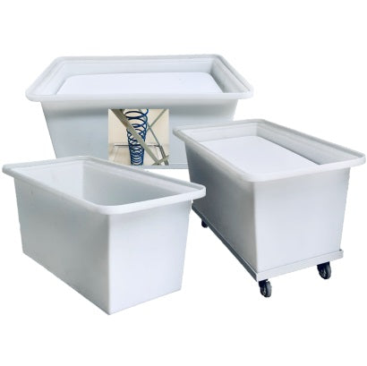 430LT Spring Loaded Laundry Tub Trolley | Plastic Bin Trolley-Straight