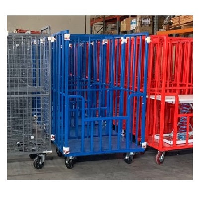 Blue Heavy Duty Industrial Laundry Trolley | Supo Castors Australia