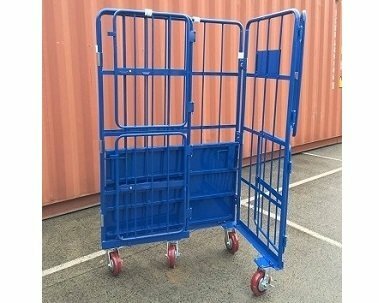 Heavy Duty Foldable 'L' Shaped Cage Trolley | Supo Castors Australia